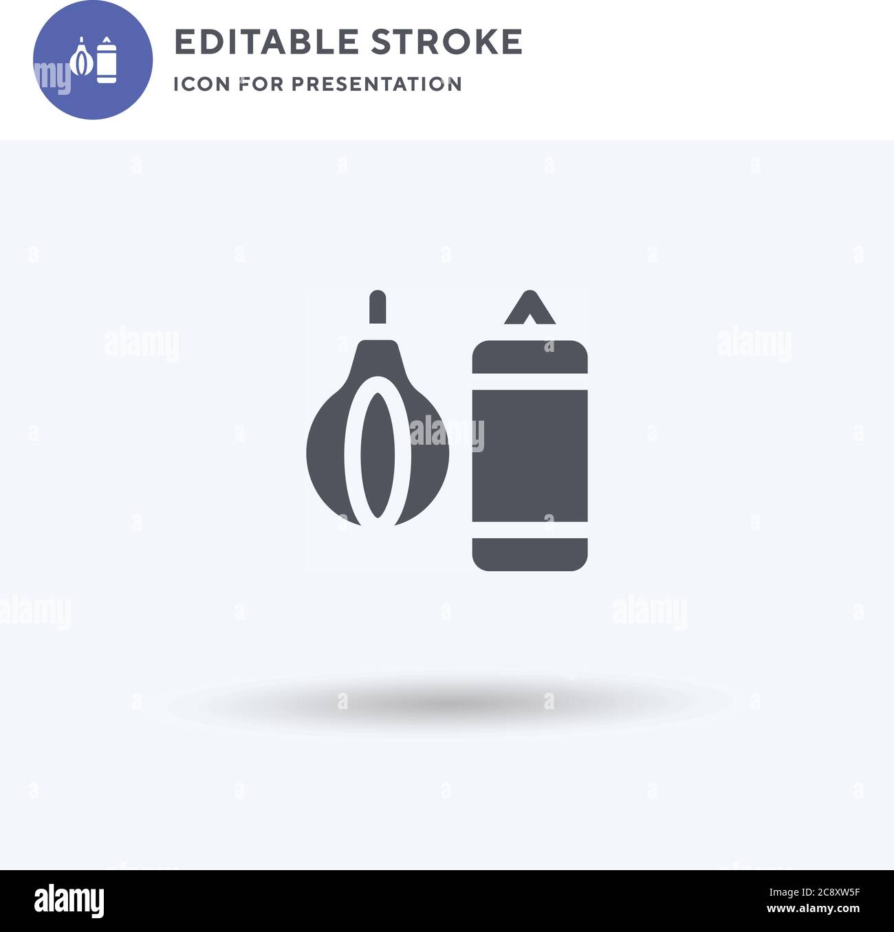 Punching Bag icon vector, filled flat sign, solid pictogram isolated on ...