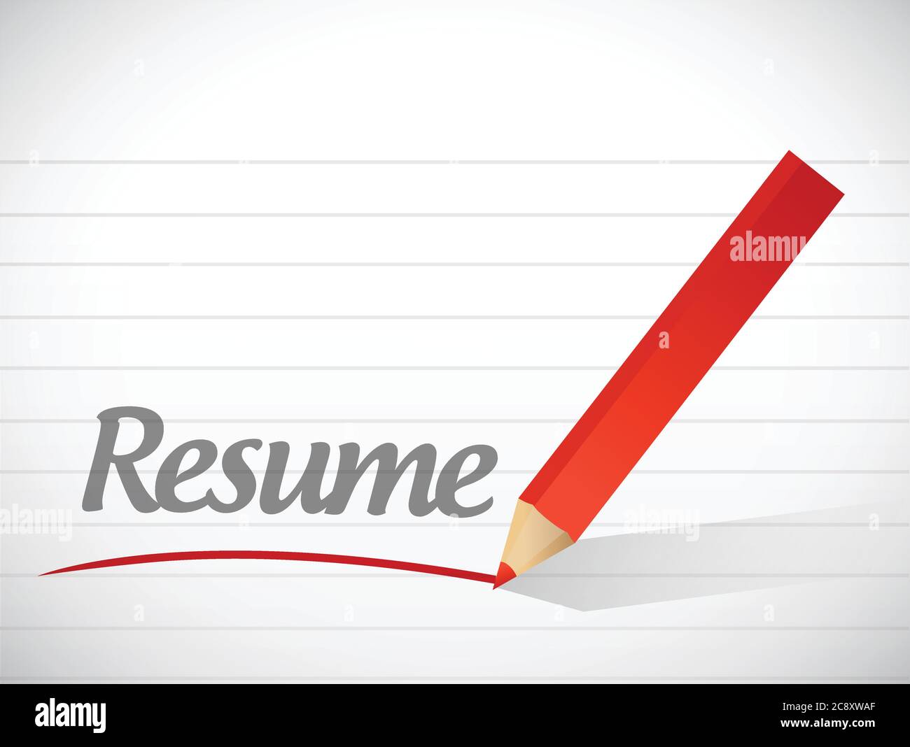 Resume message written over a paper background Stock Vector Image & Art ...
