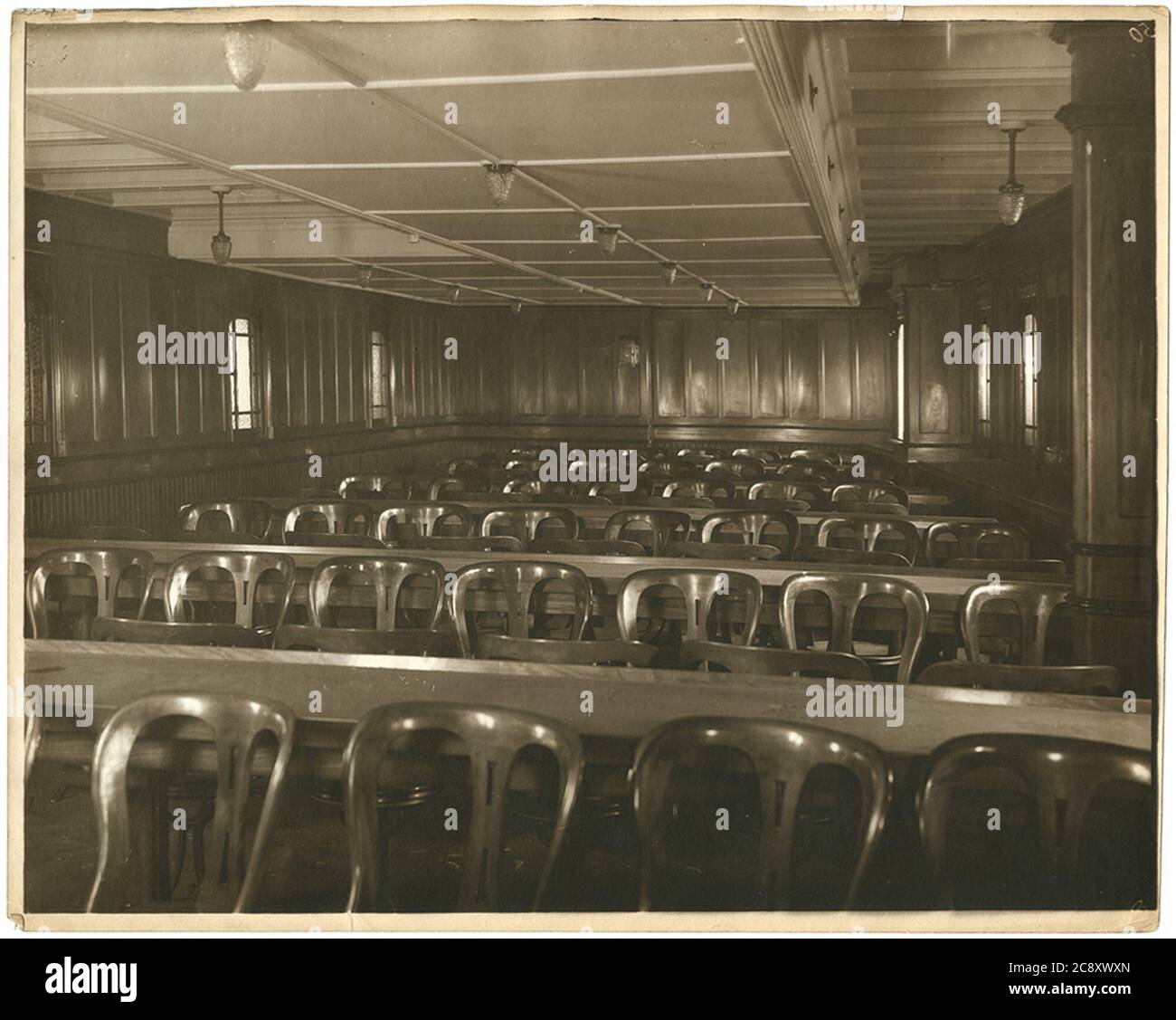 [Third class general activity room] Stock Photo - Alamy