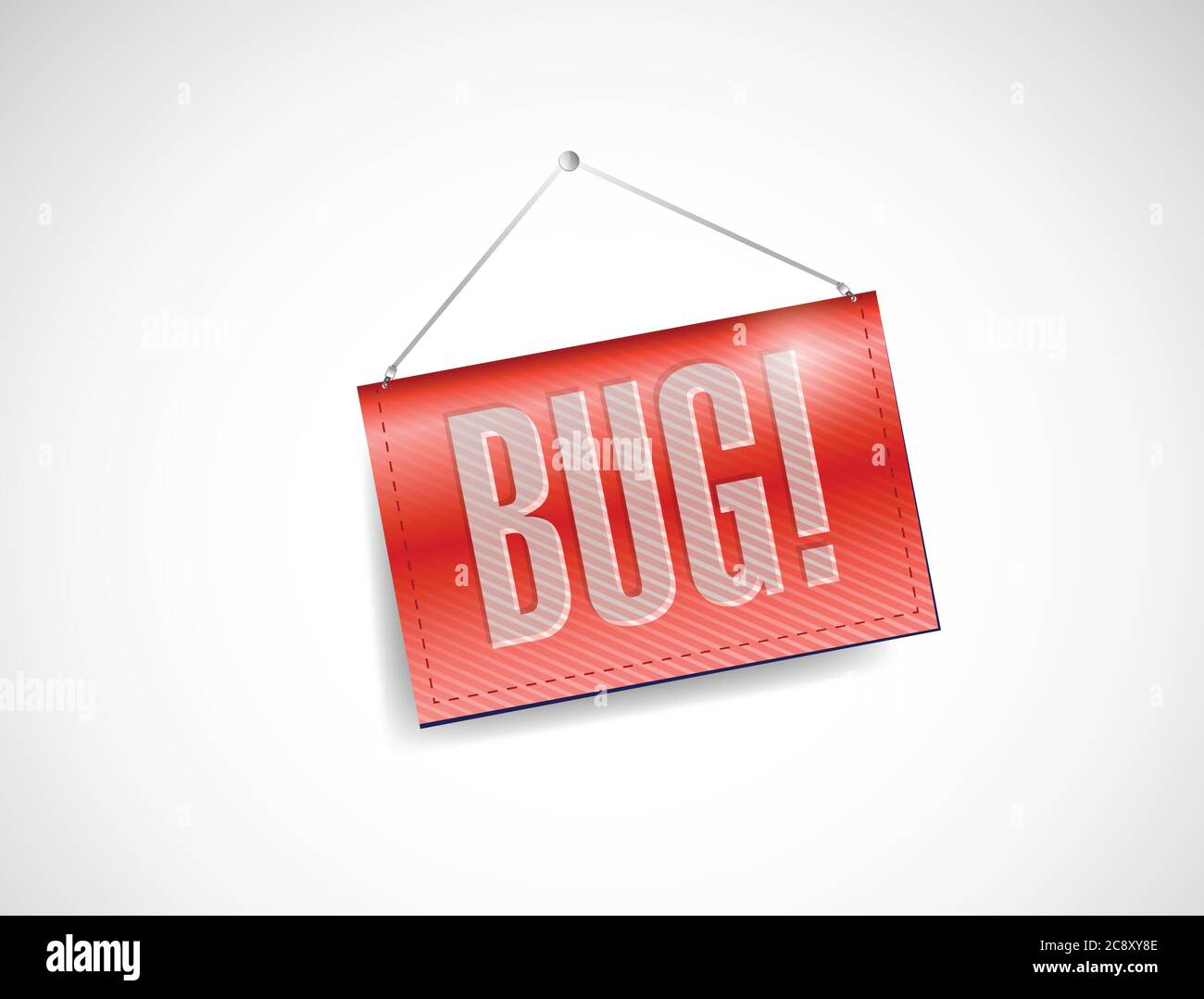 Bug banner illustration design over a white background Stock Vector ...