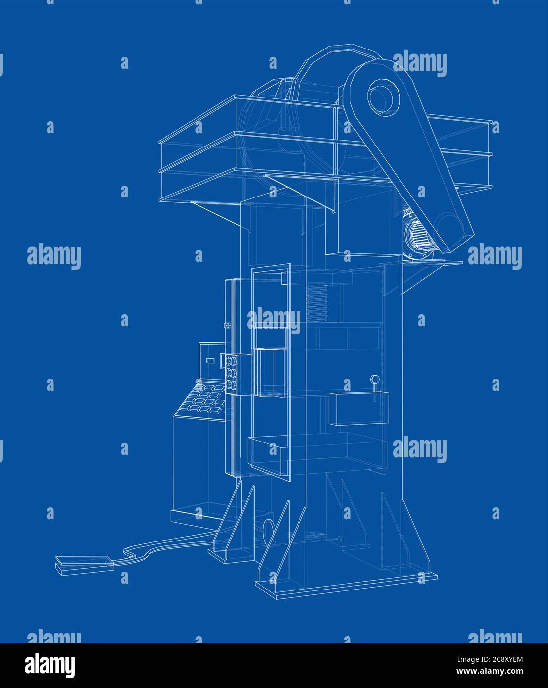 Friction screw press concept outline. Vector Stock Vector Image & Art ...