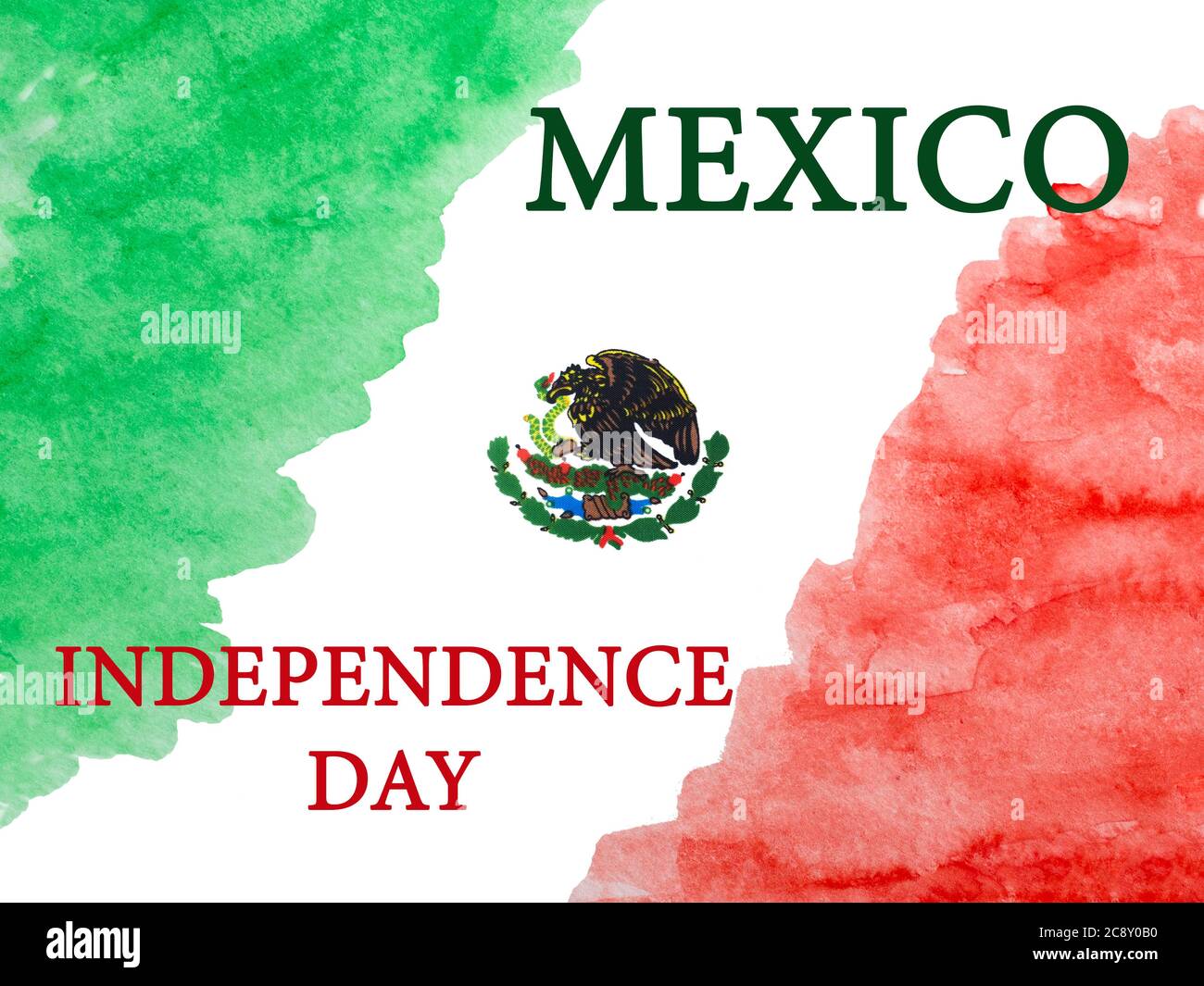 Mexican Flag. Beautiful greeting card. National holiday Stock Photo - Alamy