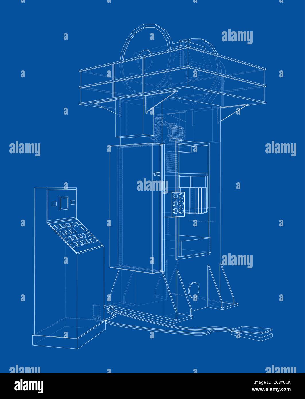Friction screw press concept outline. Vector Stock Vector Image & Art ...