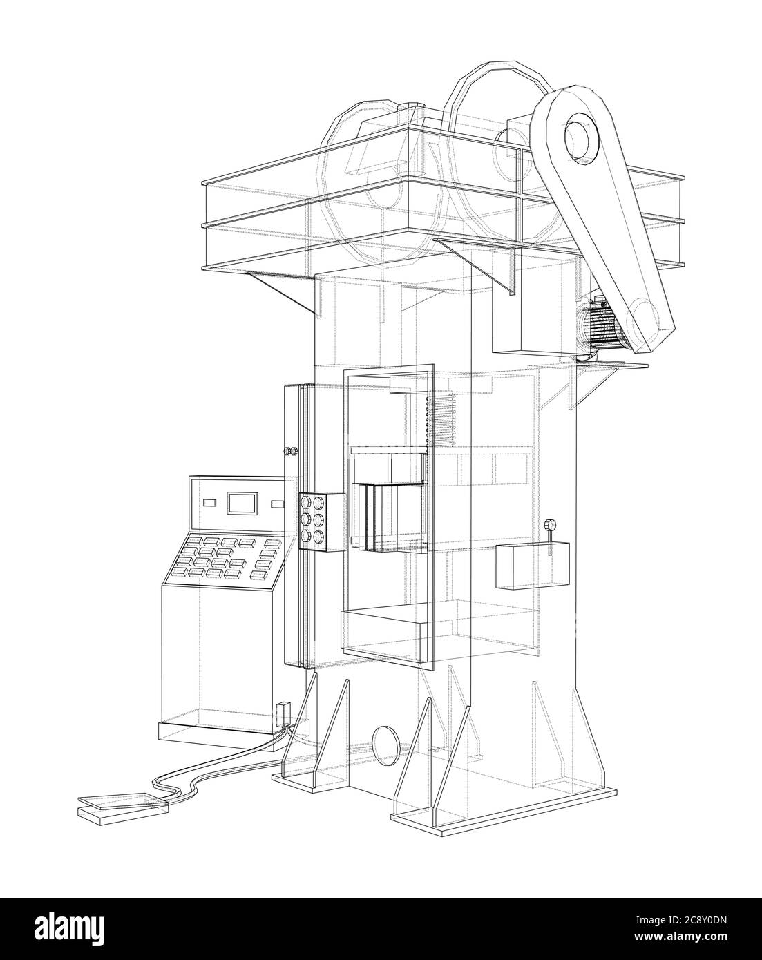 Friction screw press concept outline. Vector Stock Vector Image & Art ...