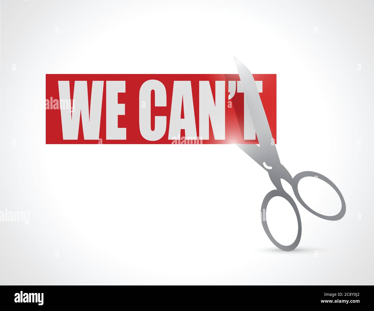 We can cut concept illustration design over a white background Stock ...