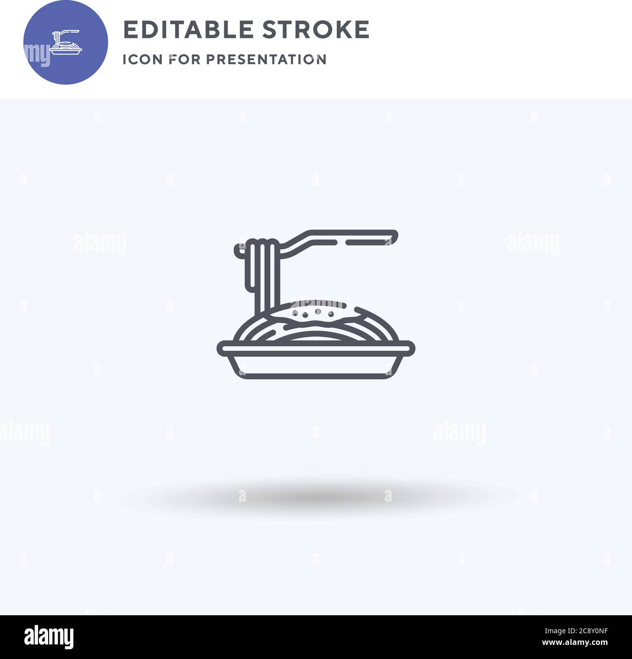 Pasta icon vector, filled flat sign, solid pictogram isolated on white ...