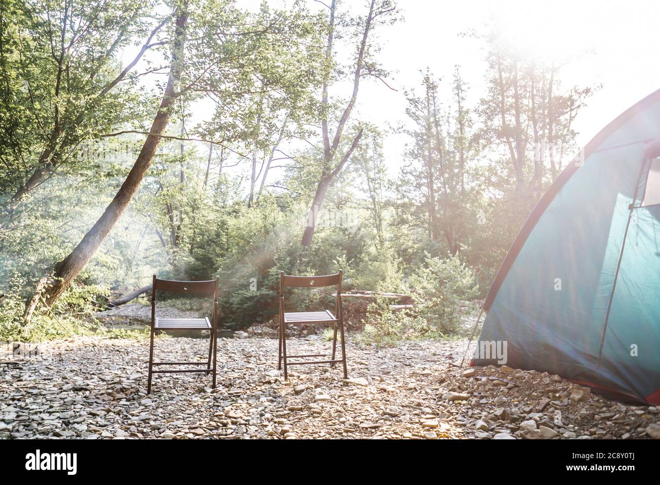 Camp table hi-res stock photography and images - Alamy