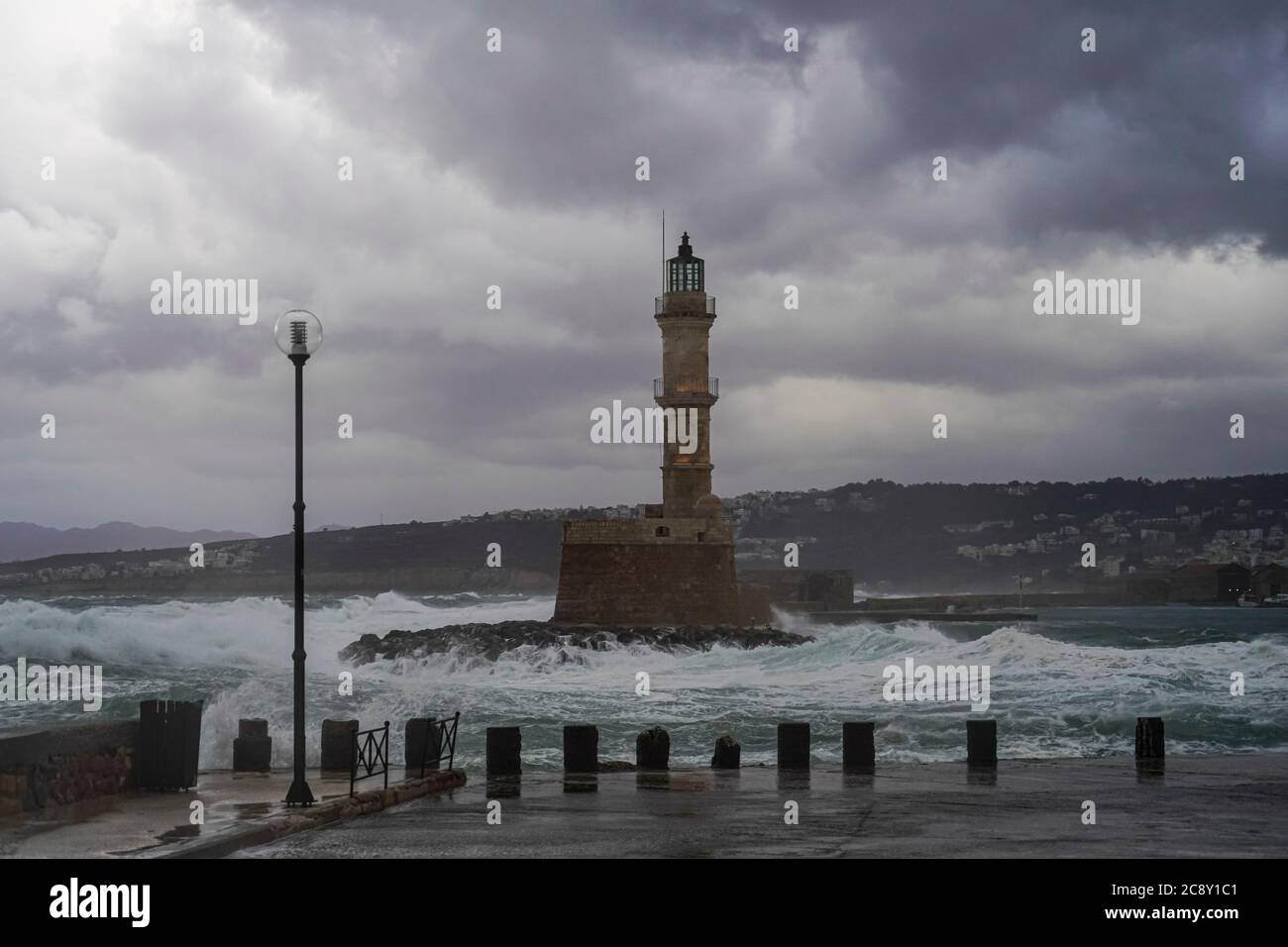 Lighthouse in stormy weather This is the Lighthouse in the old ...
