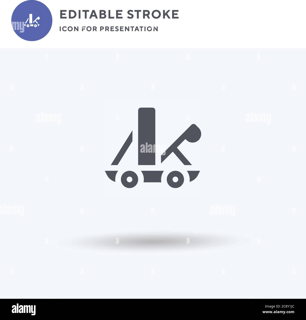 Catapult icon vector, filled flat sign, solid pictogram isolated on ...