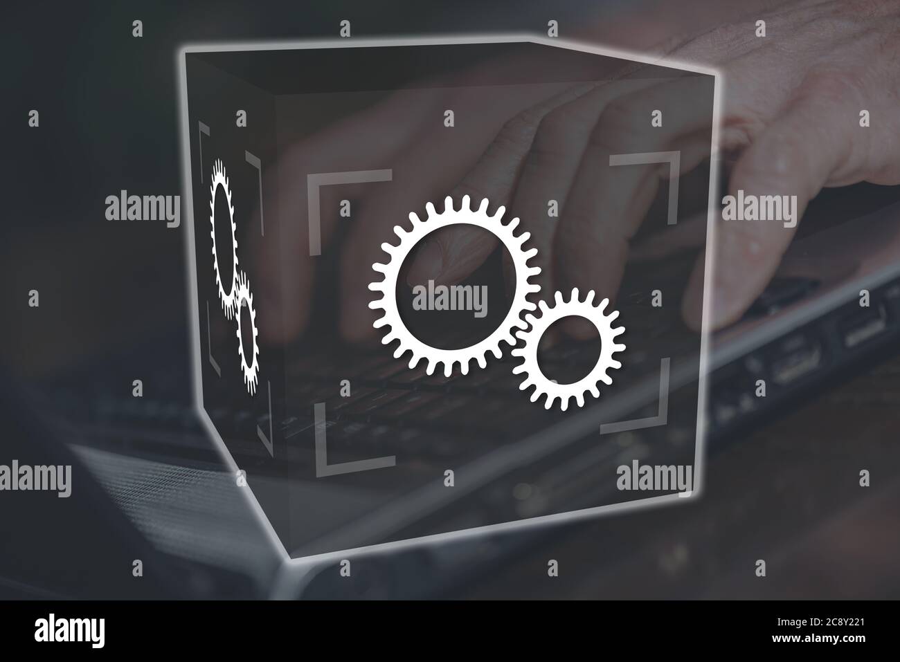 Setting concept illustrated by a picture on background Stock Photo - Alamy