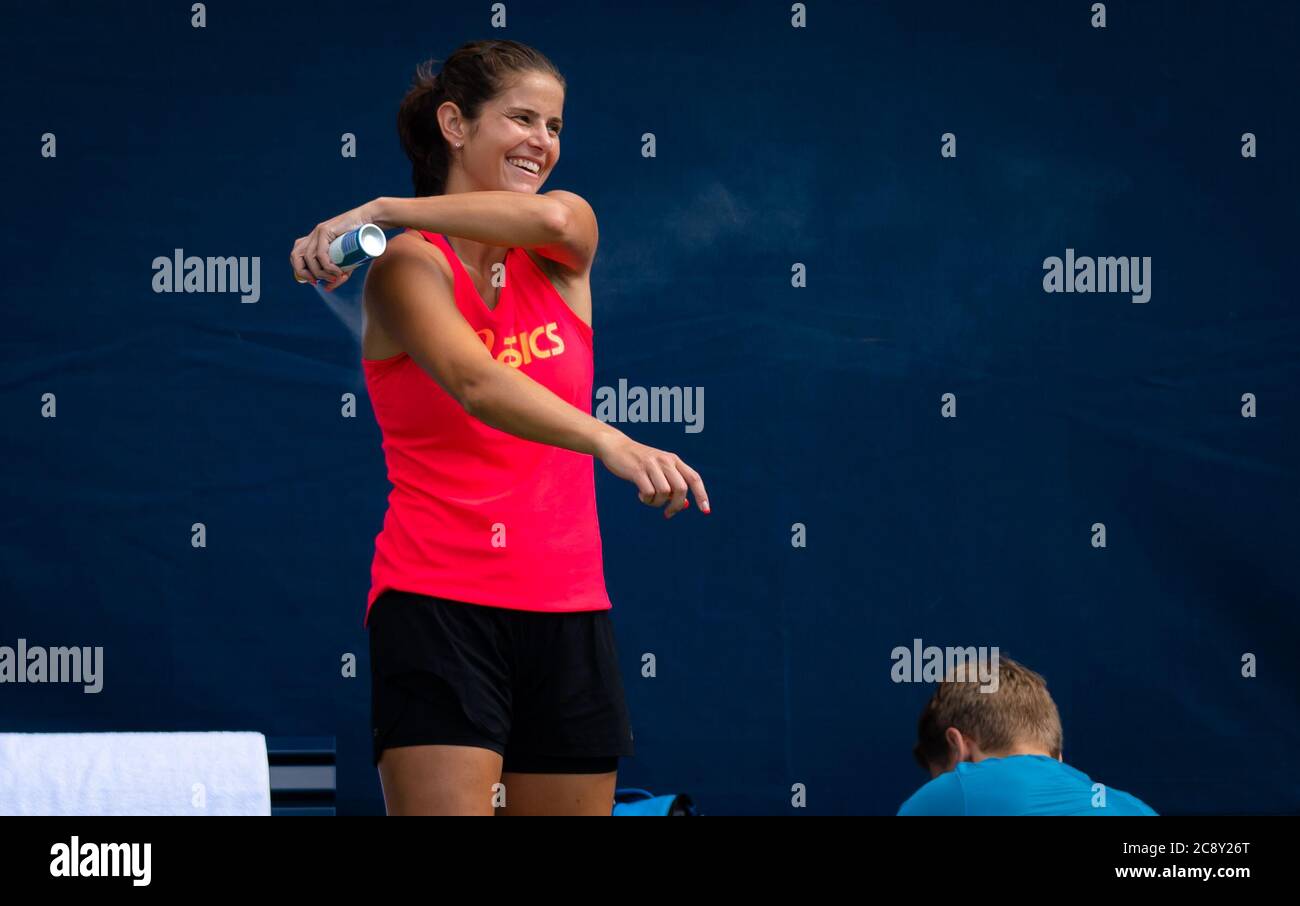 Julia Goerges of Germany during practice at the 2019 US Open Grand Slam ...