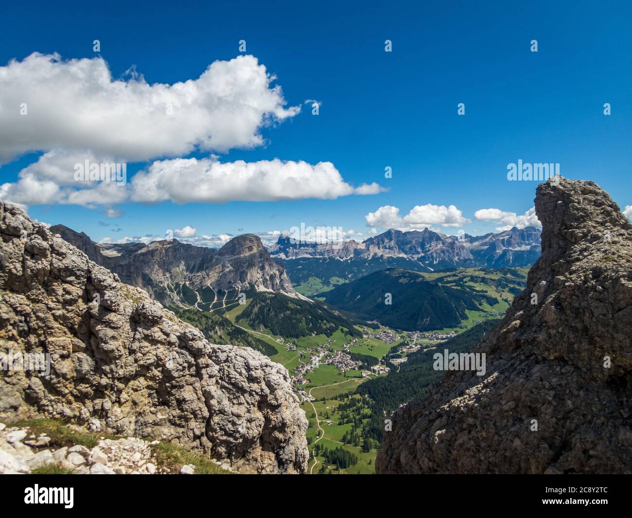 Climbing on the Pisciadu via ferrata of the Sella group in the ...