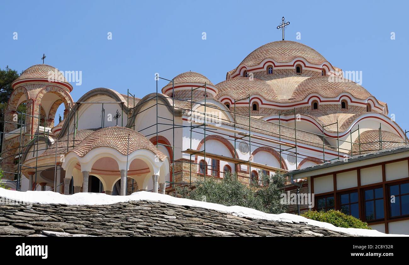 Restoration of Beautiful Christian Orthodox Church in Greece Stock ...