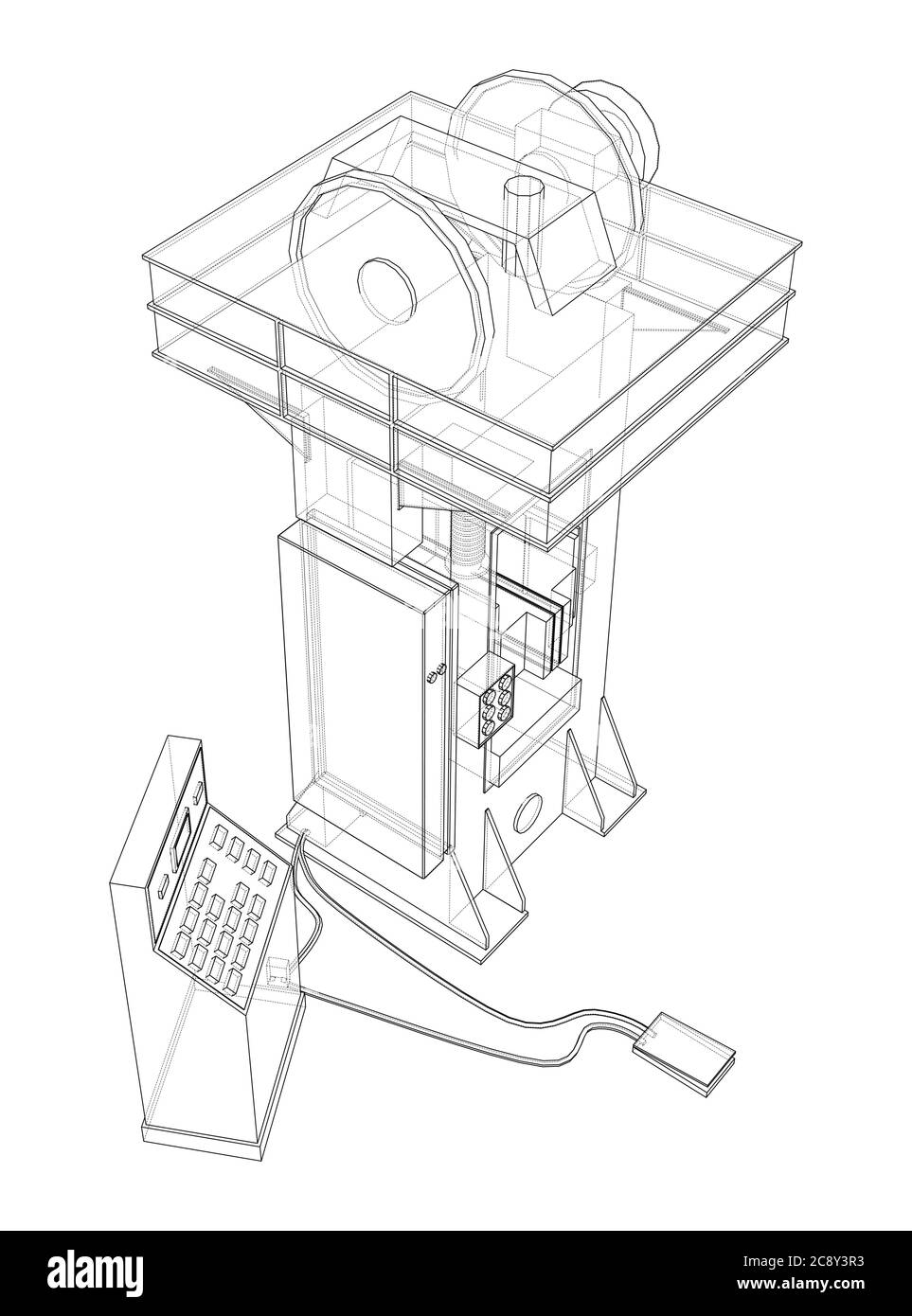 Friction screw press concept outline. Vector Stock Vector Image & Art ...
