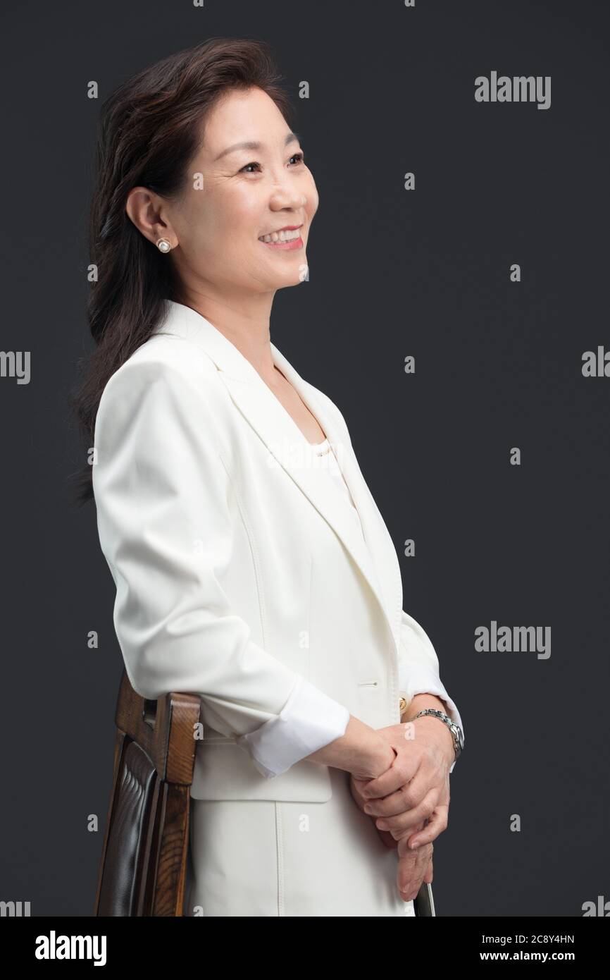 Old lady back shot hi-res stock photography and images - Alamy