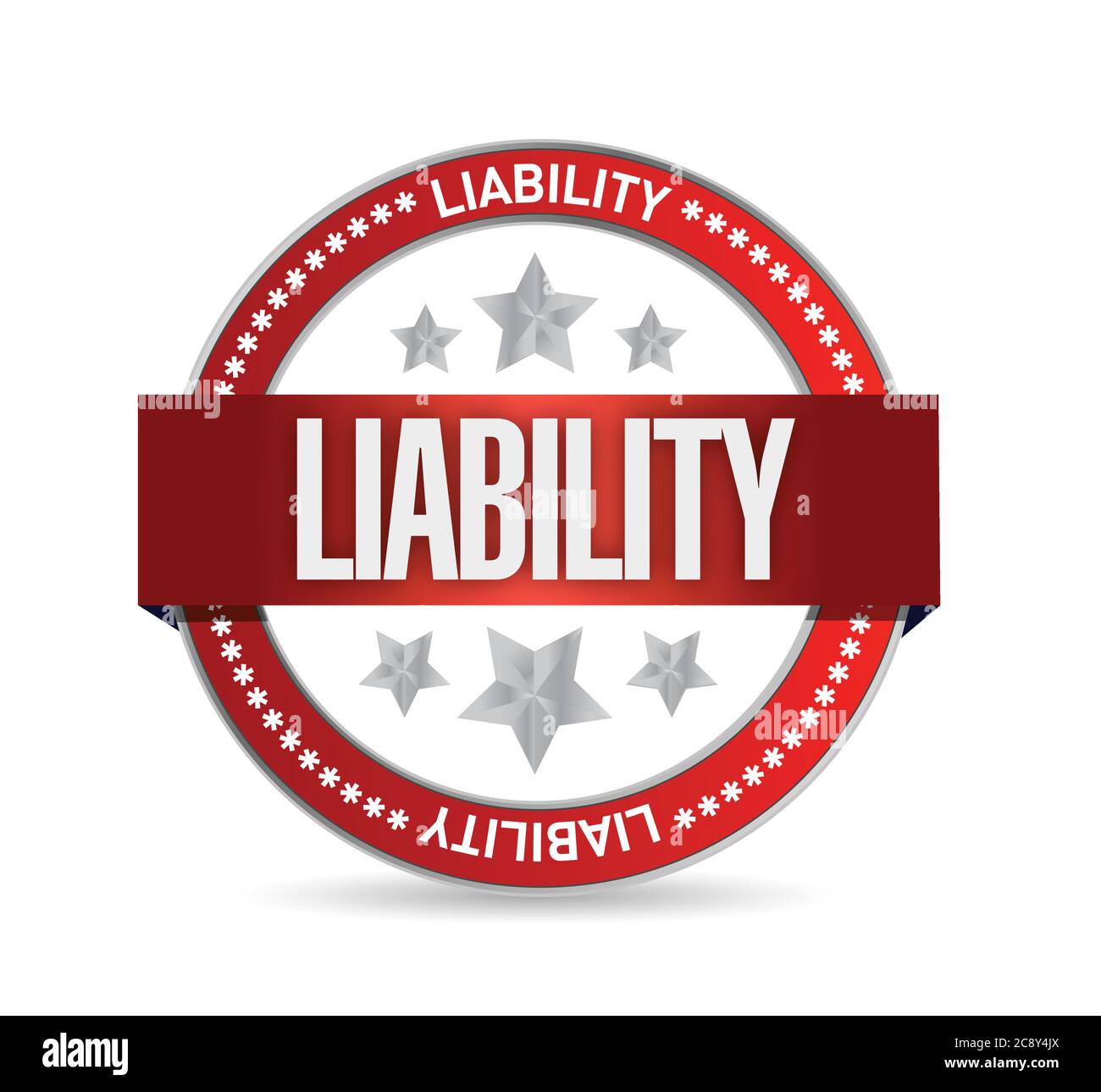 Liability seal illustration design over a white background Stock Vector ...