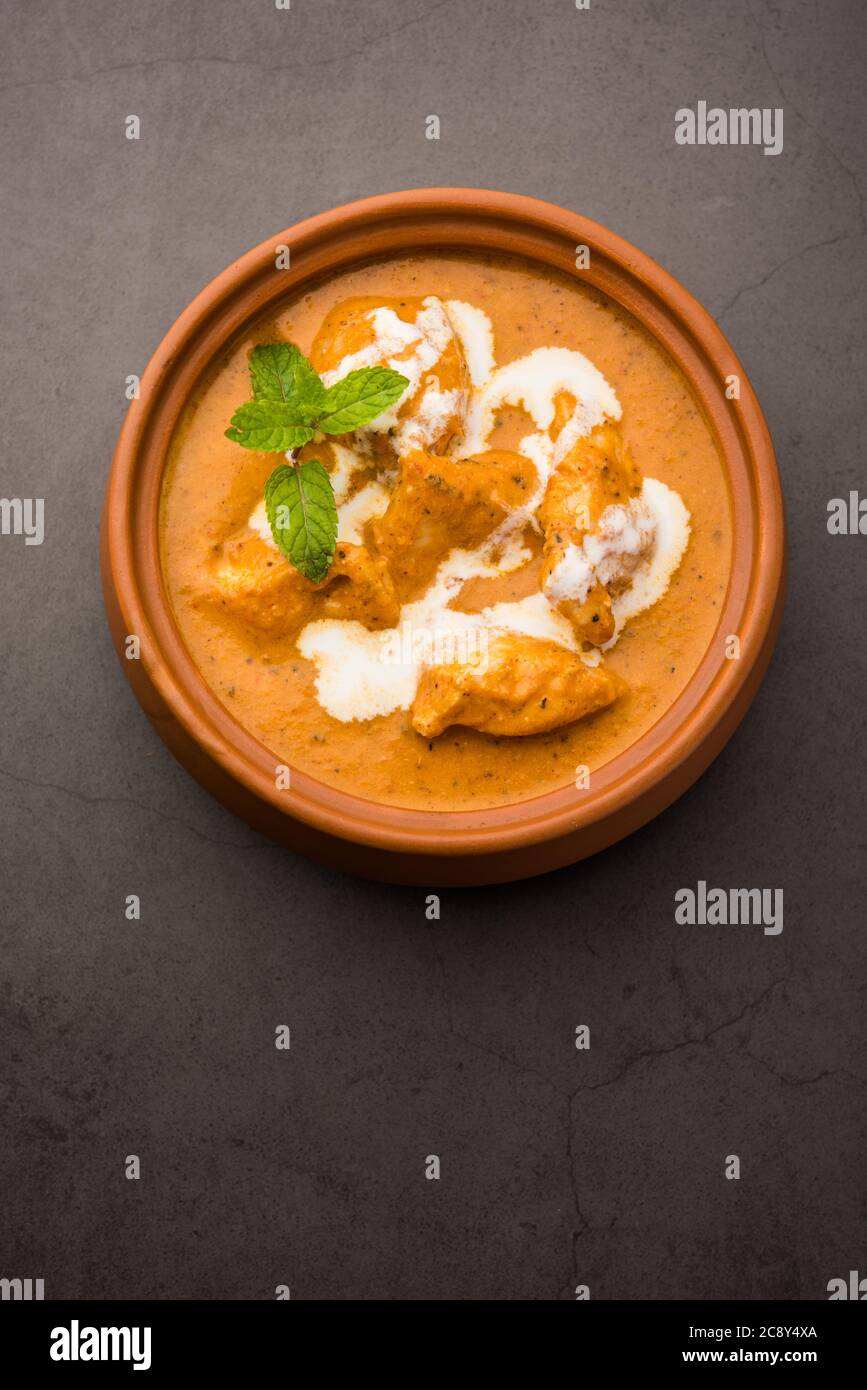 Tasty butter chicken curry or Murg Makhanwala or masala dish from ...