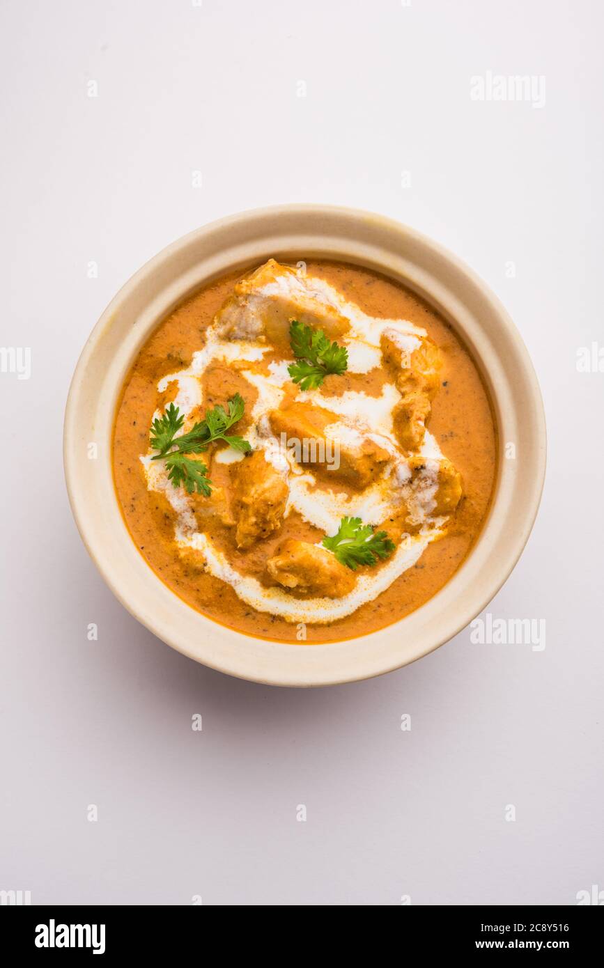 Tasty butter chicken curry or Murg Makhanwala or masala dish from ...
