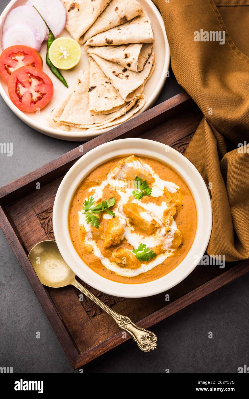 Tasty butter chicken curry or Murg Makhanwala or masala dish from ...