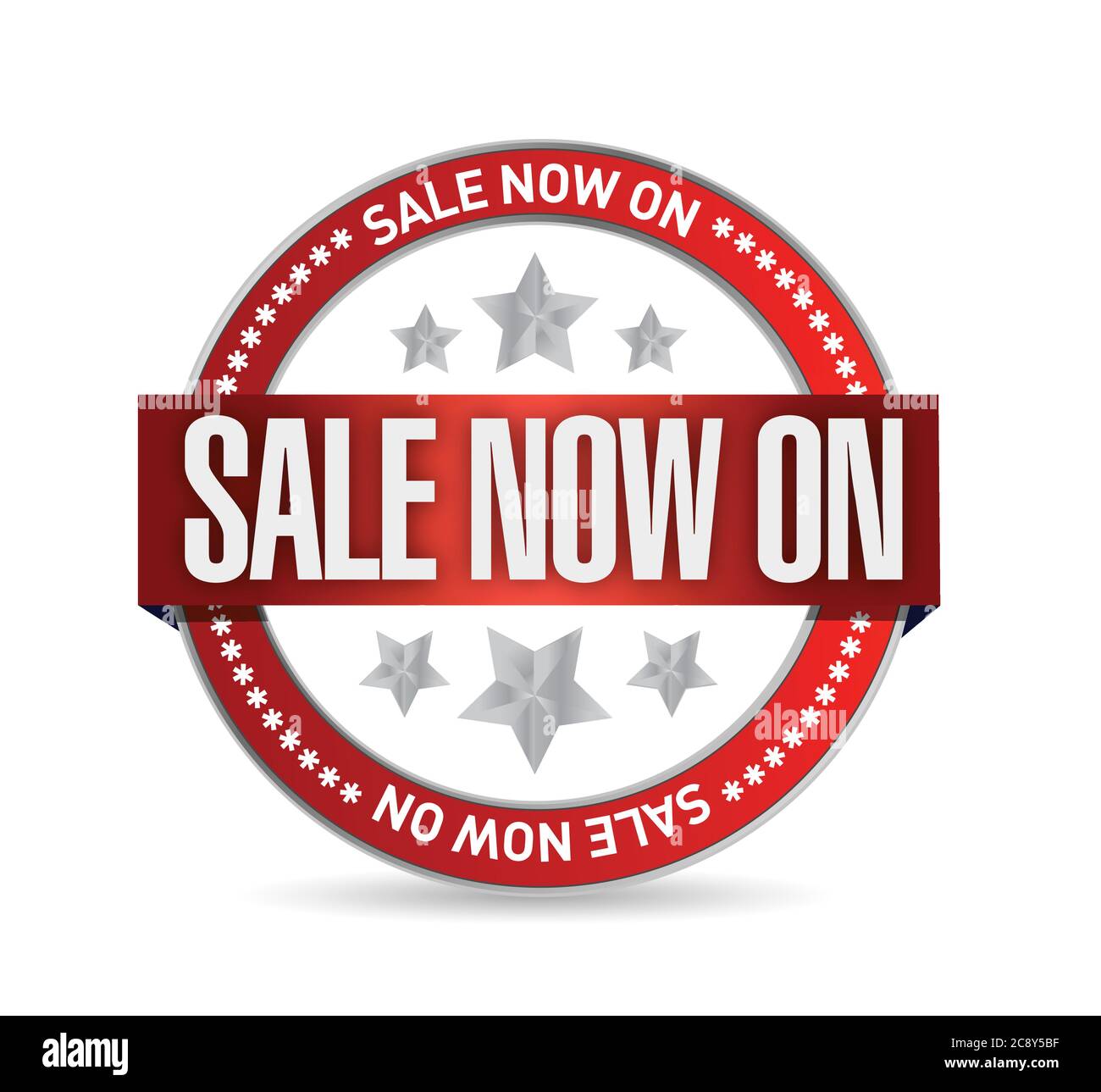 Sale now on seal illustration design over a white background Stock ...