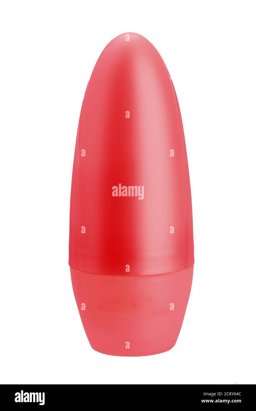 Ball deodorant of red plastic bottle for hygiene of a body against the ...