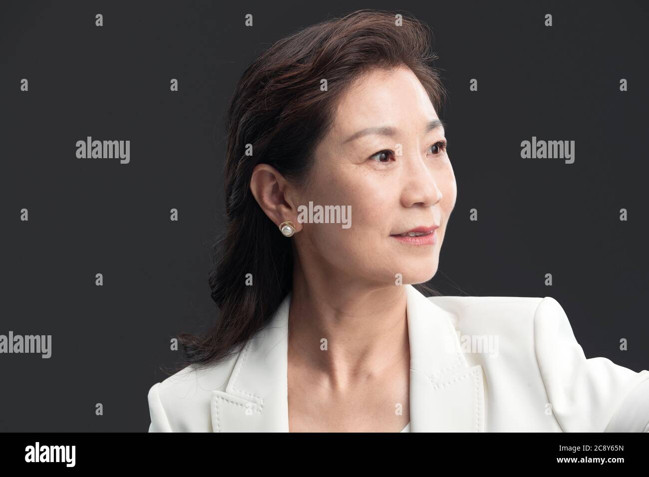 Elegant mature business middle-aged lady of authority Stock Photo - Alamy