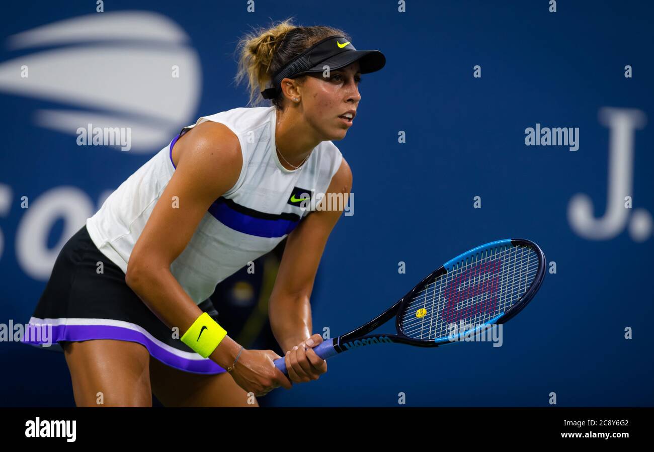 Madison Keys of the United States in action during her second-round ...