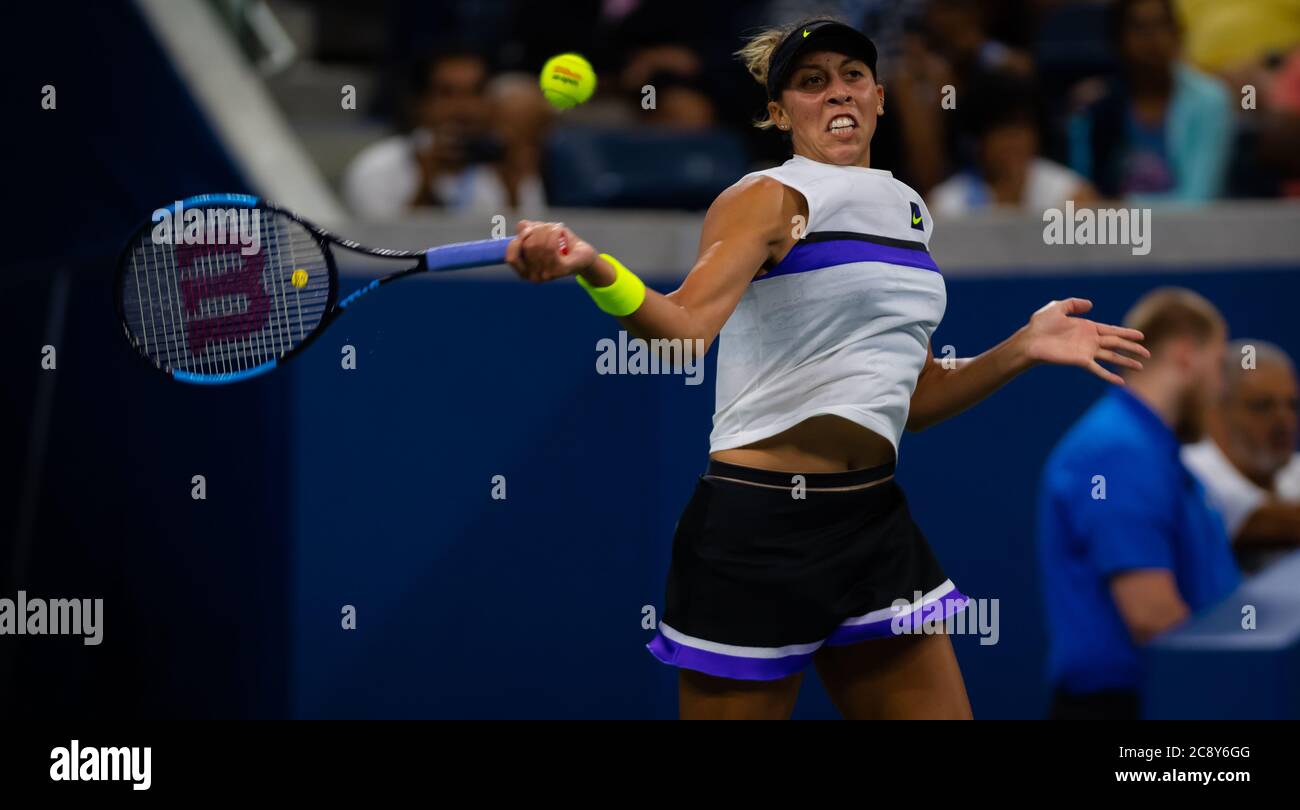 Madison Keys of the United States in action during her second-round ...