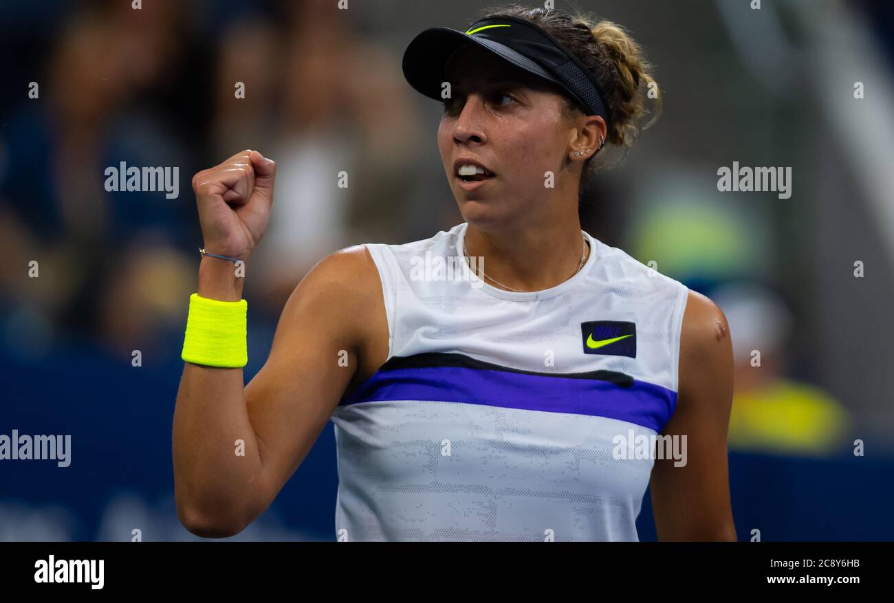 Madison Keys of the United States in action during her second-round ...
