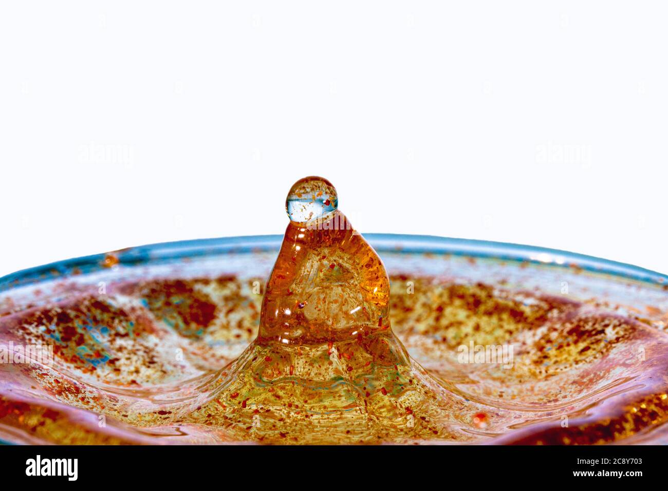 figures and shapes of water produced by splash photographed very ...