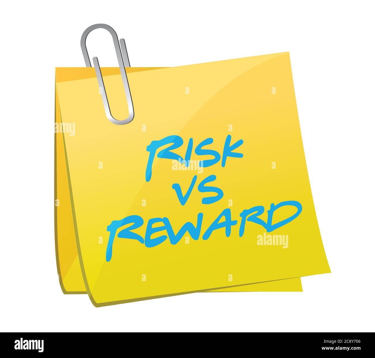 Risk vs reward post illustration design over a white background Stock ...