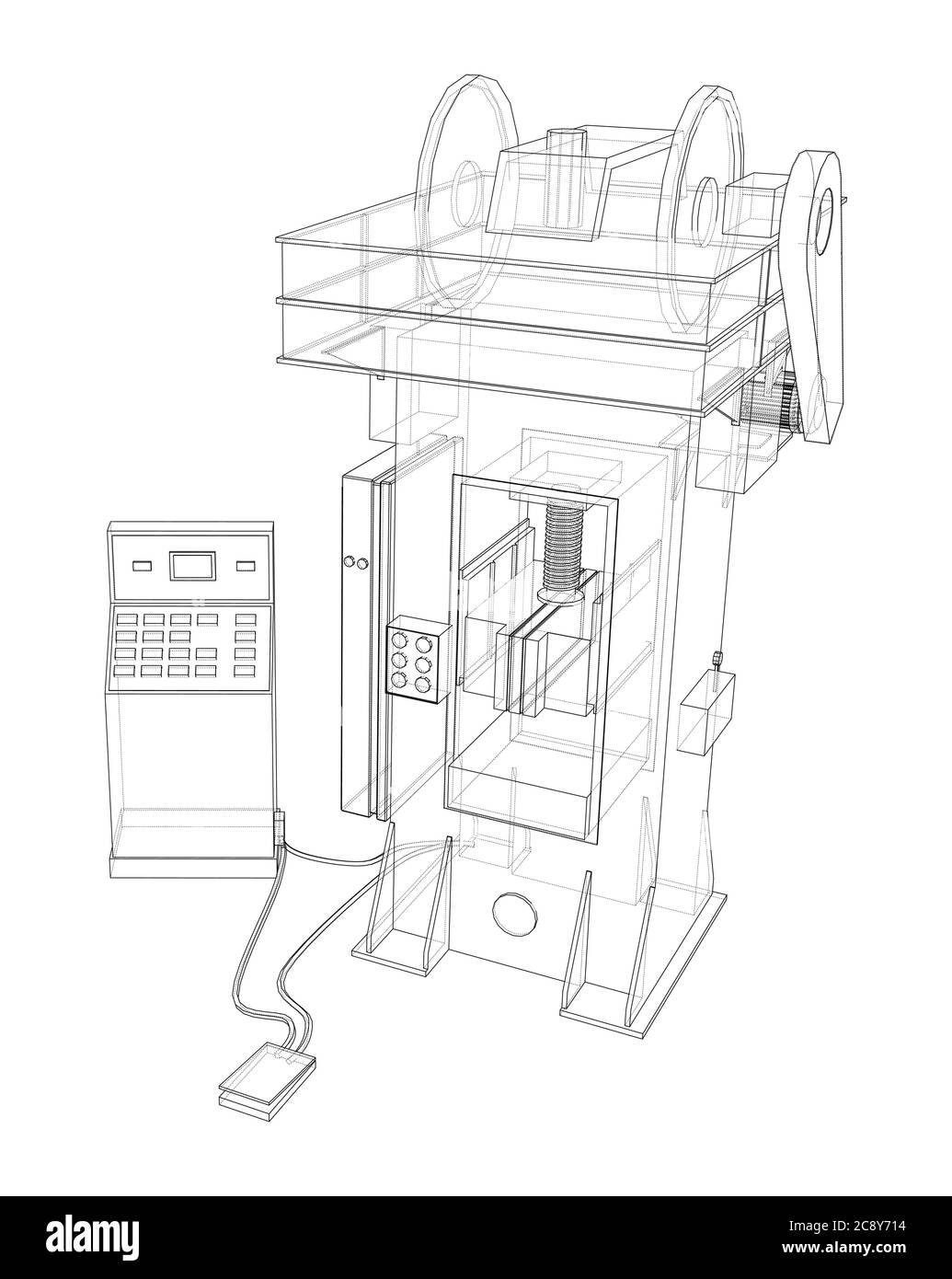 Friction screw press concept outline. Vector Stock Vector Image & Art ...