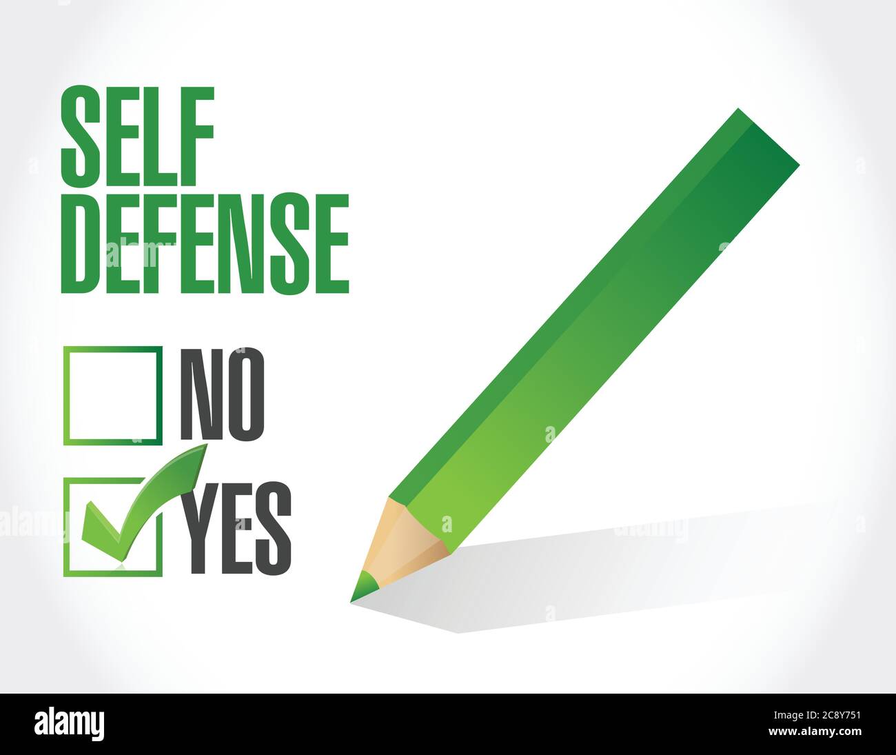 Self defense check mark illustration design over a white background ...