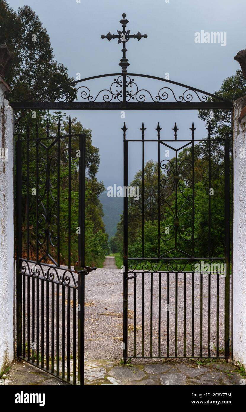 Gate of the forest cemetery hi-res stock photography and images - Alamy