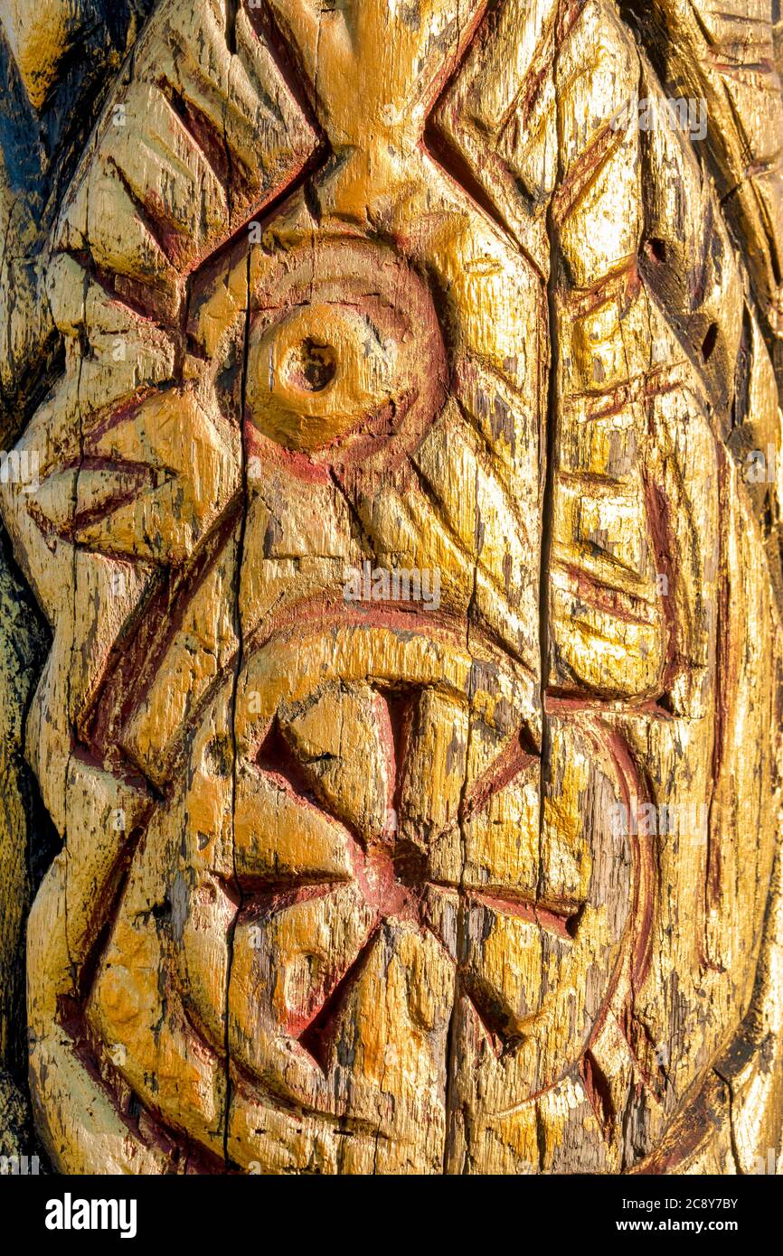 Detail of the Wooden Idol of Perun, Kiev, Ukraine Stock Photo - Alamy