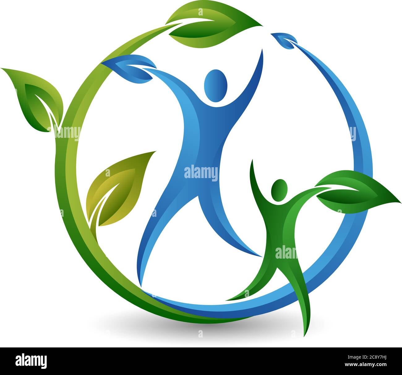 family leaf logo Stock Photo - Alamy