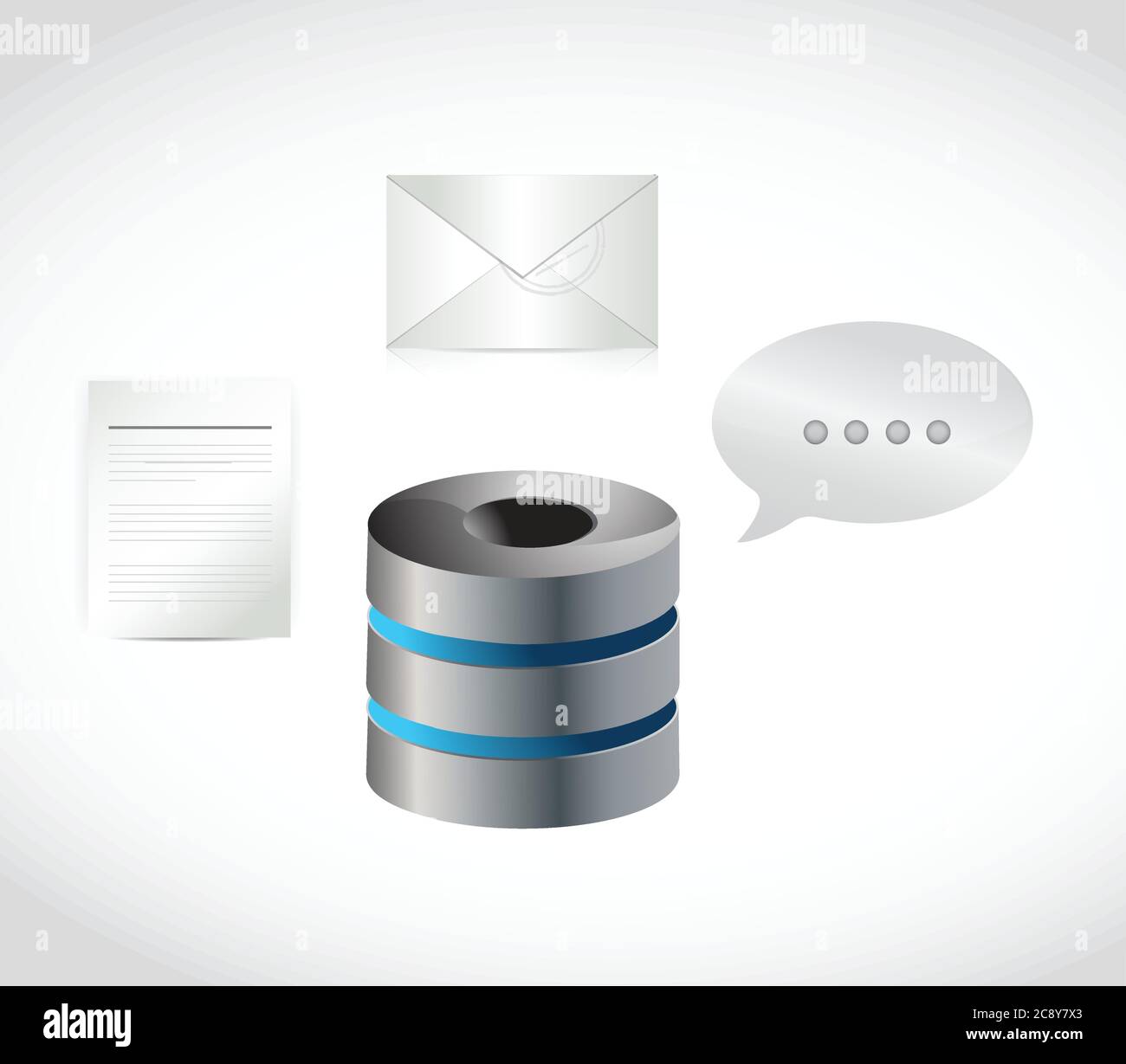 Big data server illustration design over a white background Stock ...