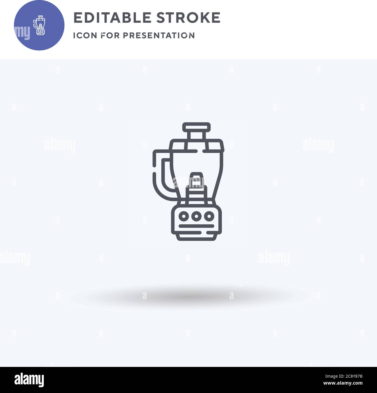 Food Processor icon vector, filled flat sign, solid pictogram isolated ...