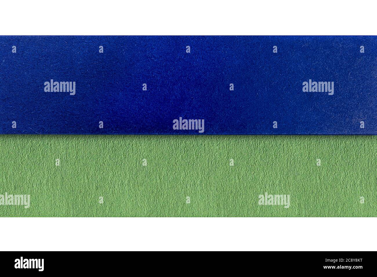 two strips of colored paper on white background Stock Photo - Alamy