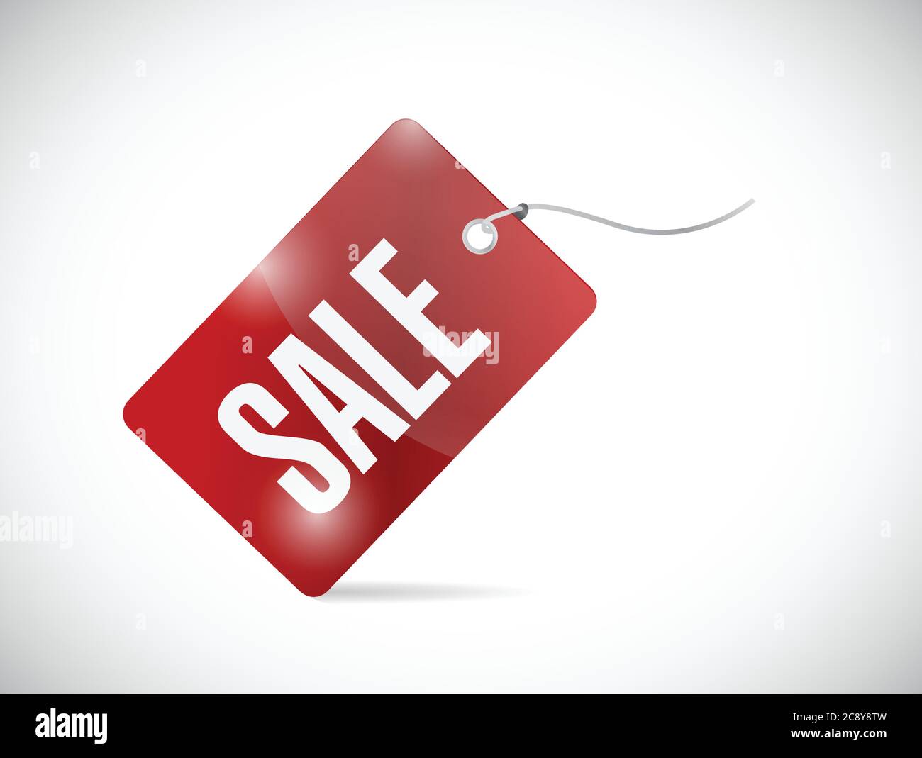 Red sale tag illustration design over a white background Stock Vector ...
