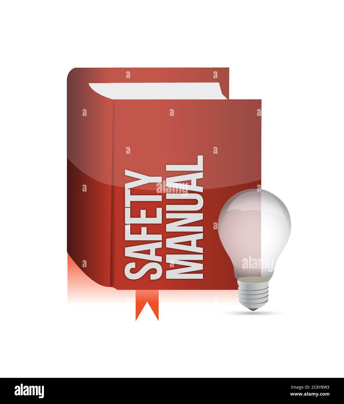Safety manual book illustration design over a white background Stock ...