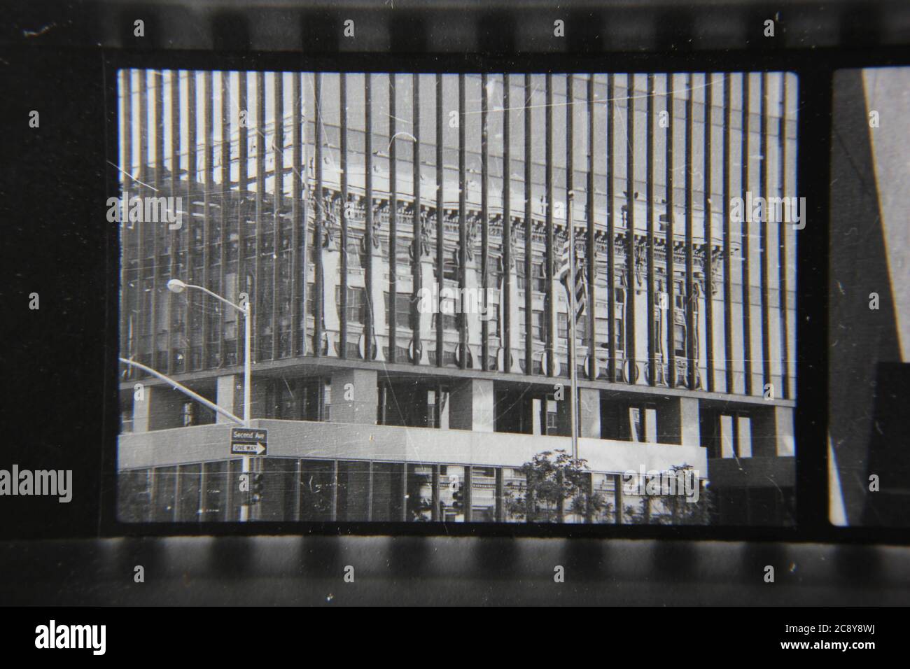 Fine 1970s vintage black and white photography of a standard office ...