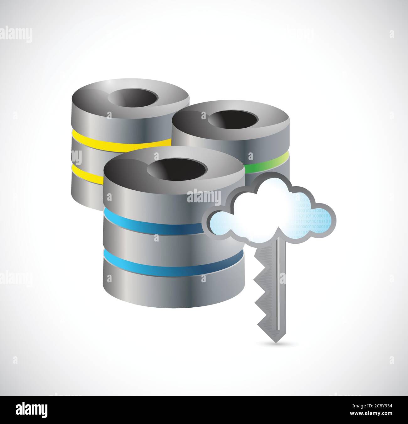 Server database big data illustration design over a white background ...