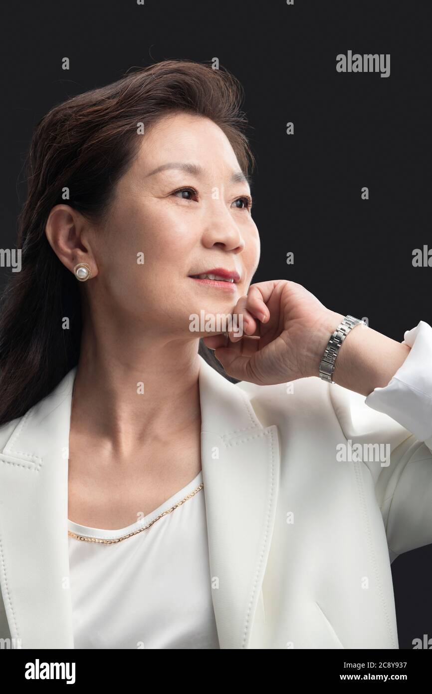 Sitting looking away authority leadership contemplation hi-res stock ...