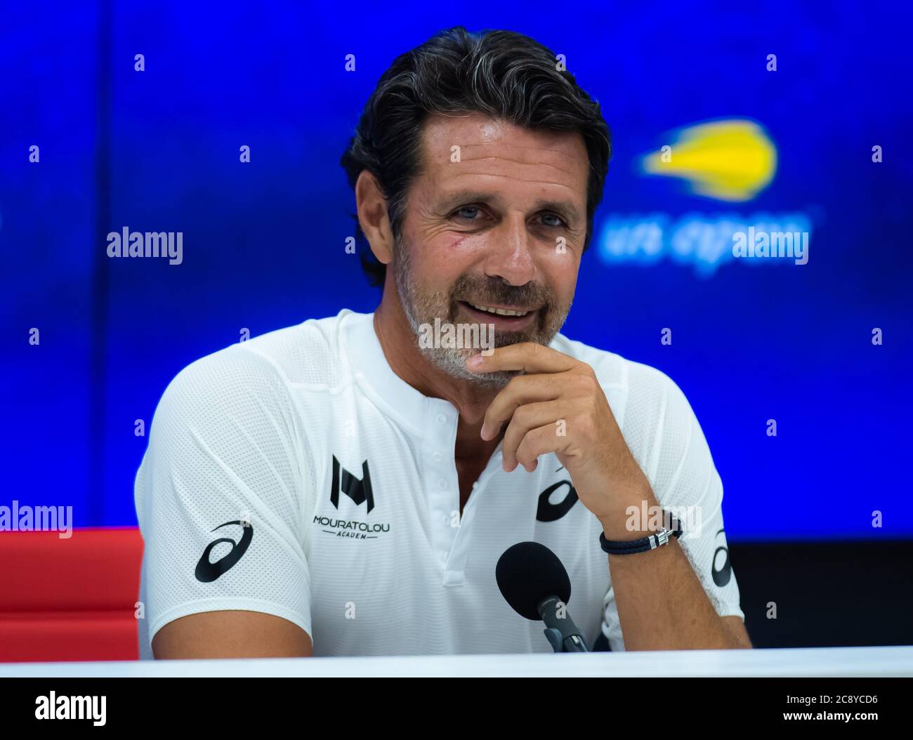 Patrick Mouratoglou, coach of Serena Williams, at the 2019 US Open ...