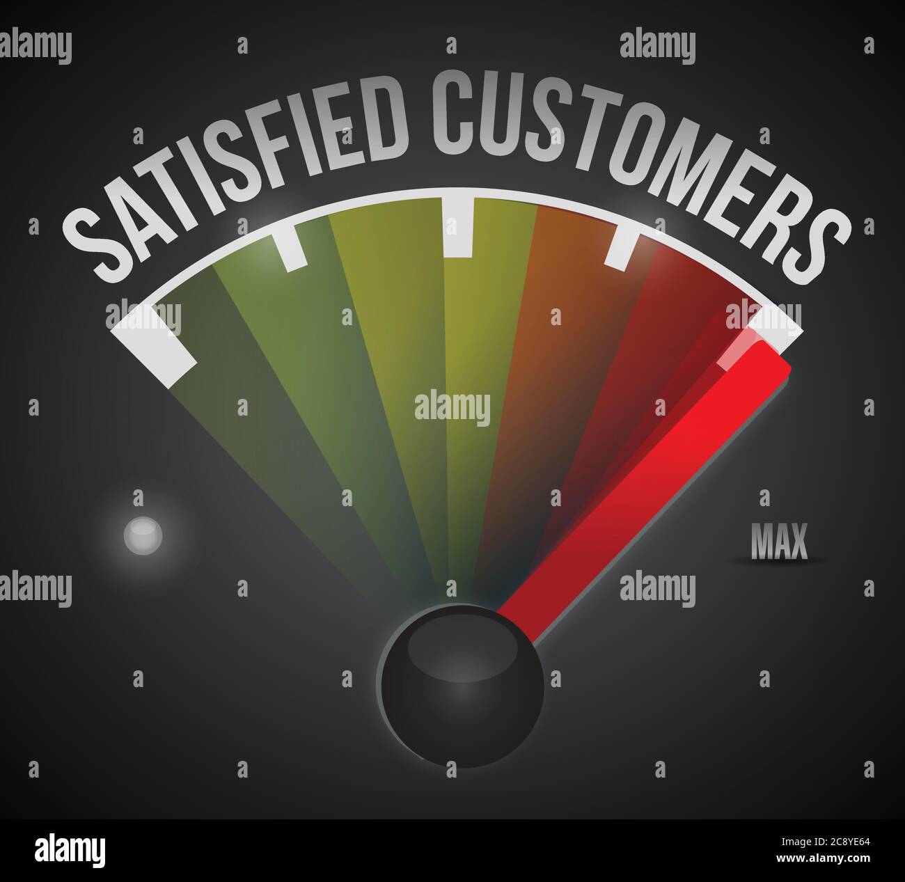 Satisfied customer illustration design over a black background Stock ...