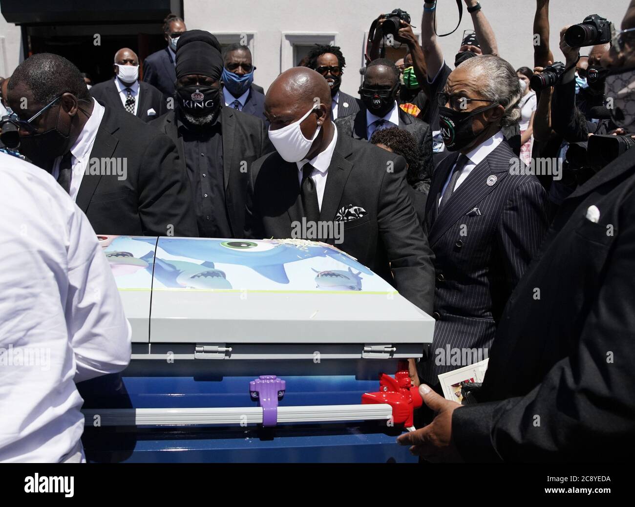 New York, United States. 27th July, 2020. The casket of Davell Gardner ...
