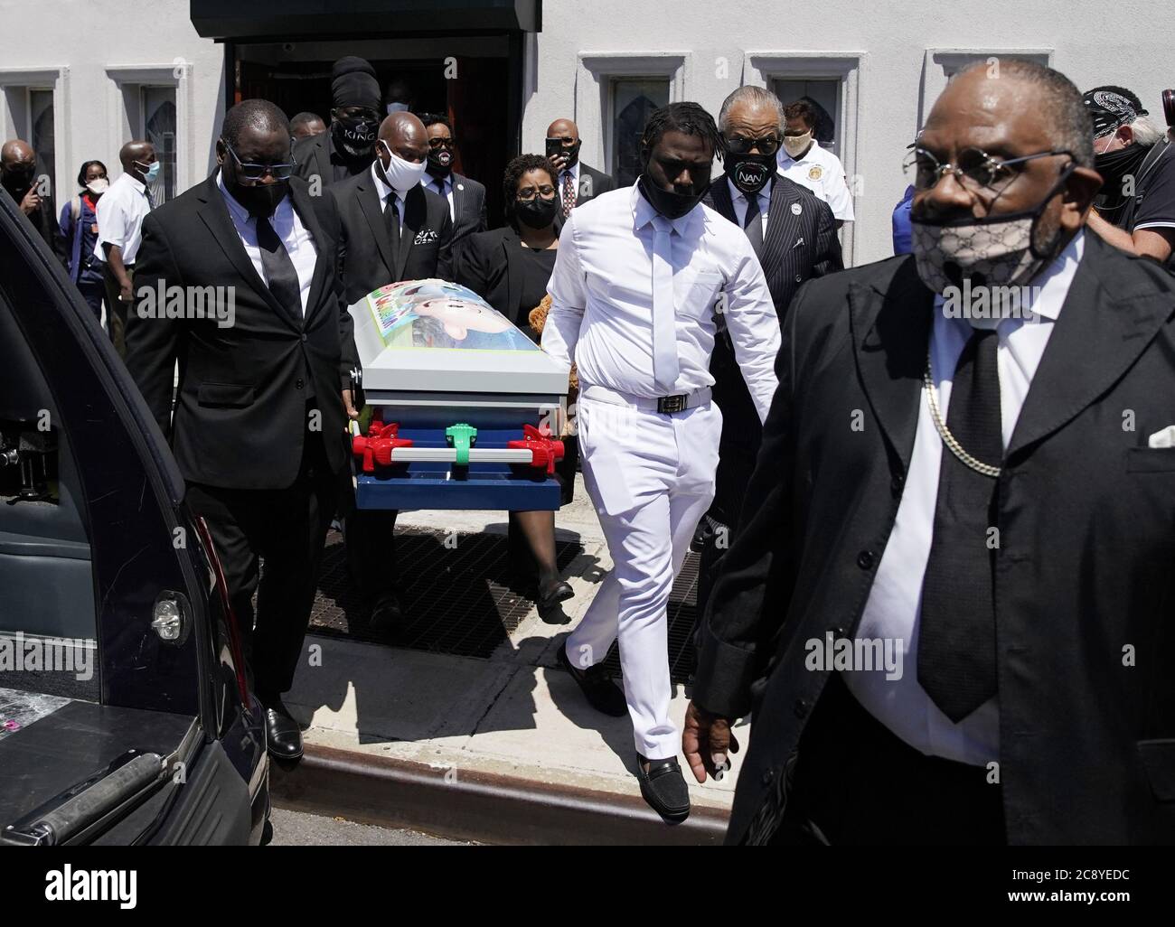 New York, United States. 27th July, 2020. The casket of Davell Gardner ...
