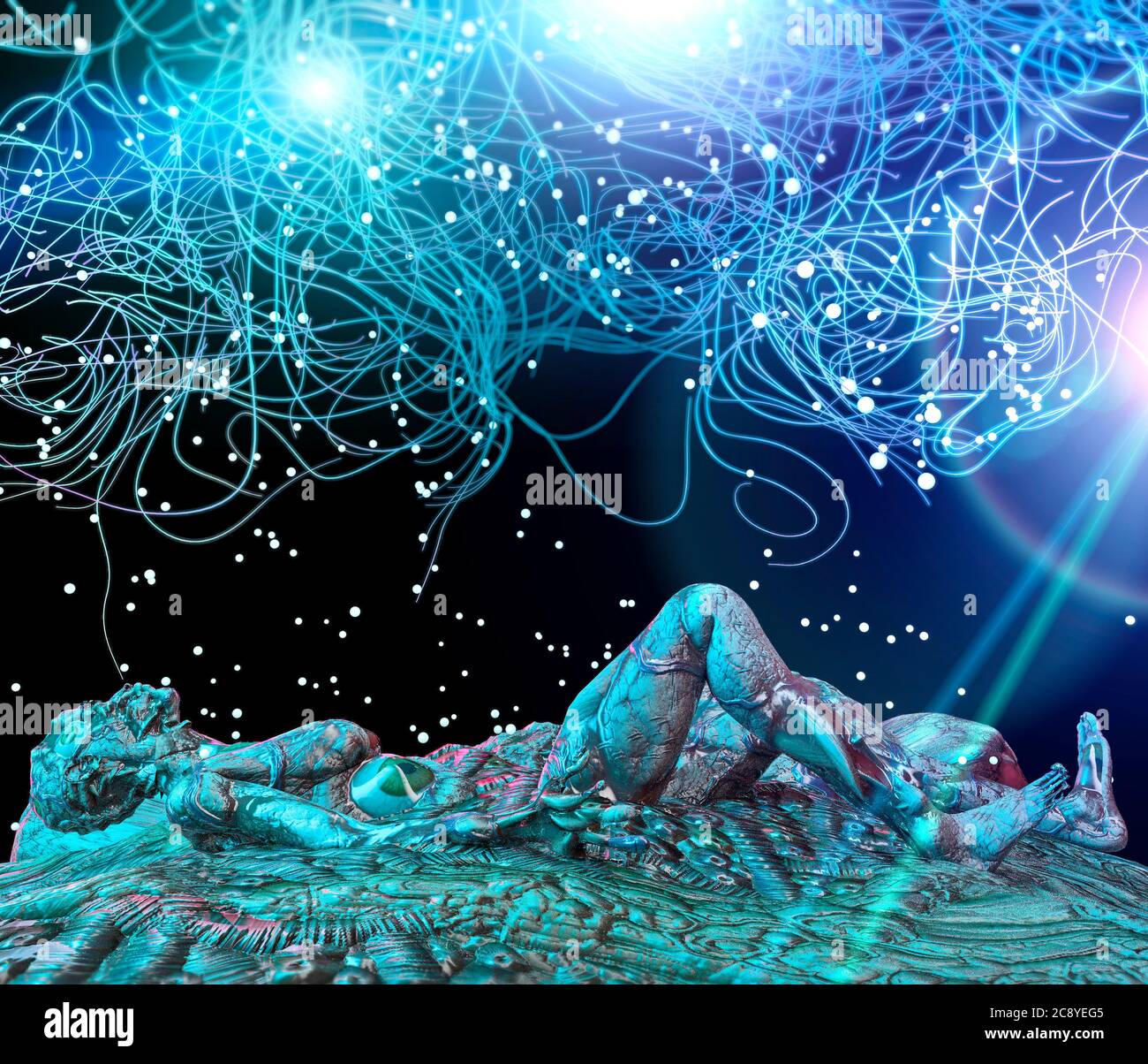 Alien that encompasses a person's body. Science fiction and horror ...