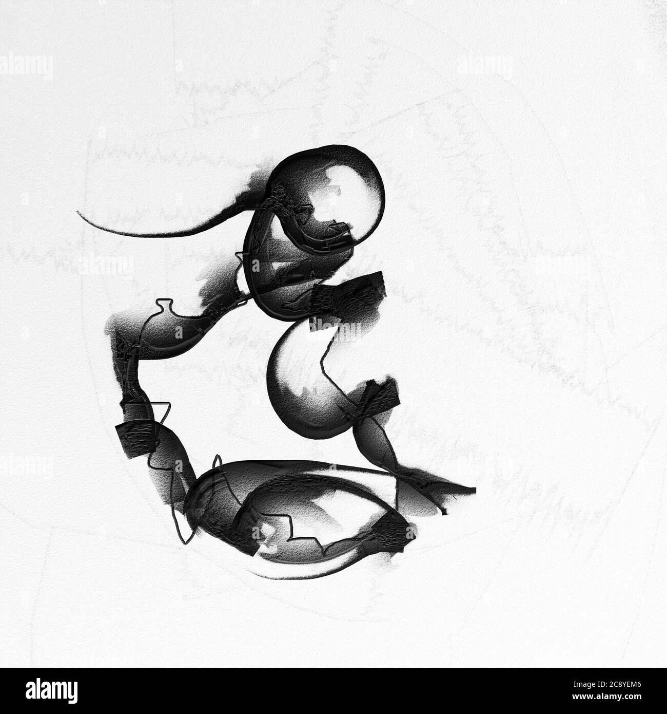 Futuristic abstract on paper Stock Photo - Alamy